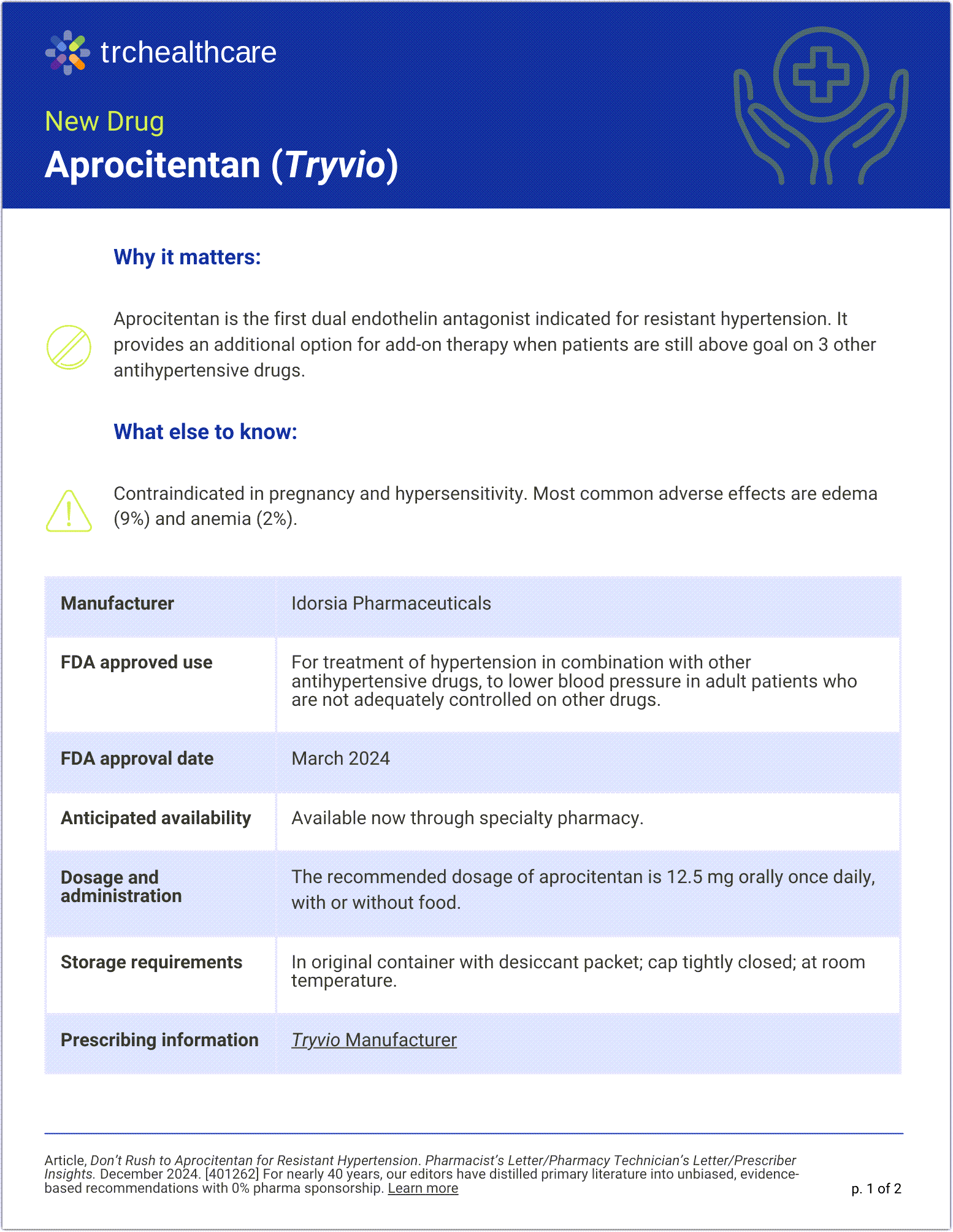 Aprocitentan (Tryvio)
